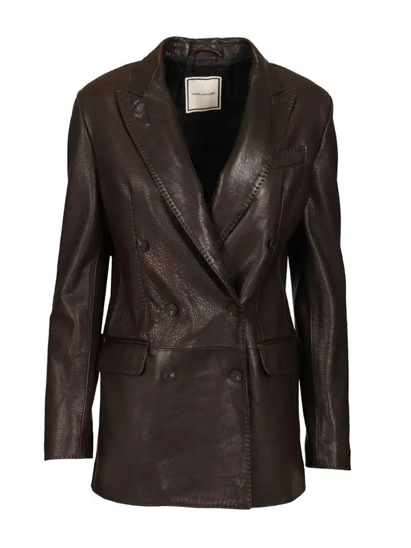 Tagliatore Double-breasted Lambskin Blazer