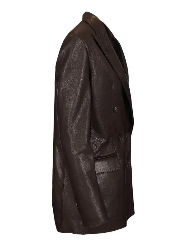 Tagliatore Double-breasted Lambskin Blazer