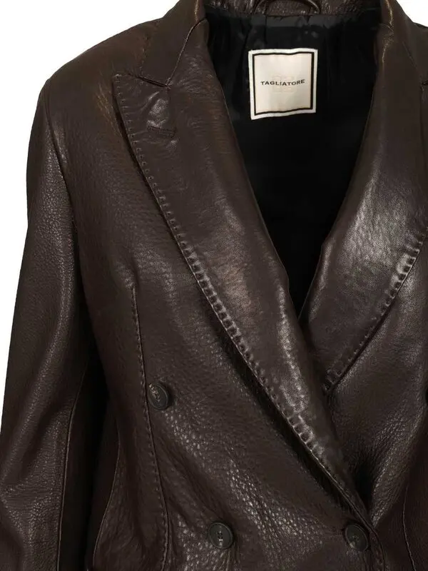 Tagliatore Double-breasted Lambskin Blazer
