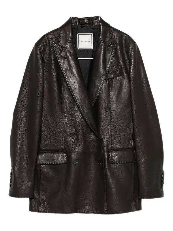 Tagliatore Double-breasted Lambskin Blazer