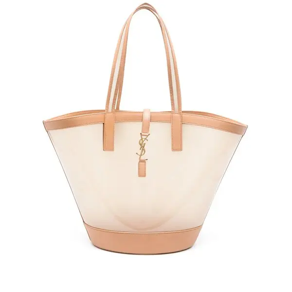 Saint Laurent Transparent Tote Bag - Cream