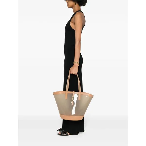 Saint Laurent Transparent Tote Bag - Cream