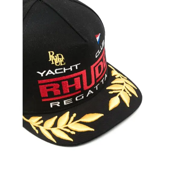 Rhude Baseball Cap With Embroidered Detailing - Black