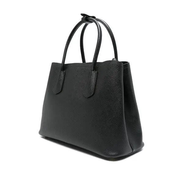 Prada Calf Leather Tote Bag - Black