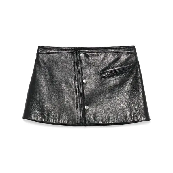 Prada A-line Skirt With Triangle Logo - Black