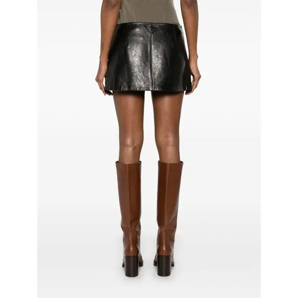 Prada A-line Skirt With Triangle Logo