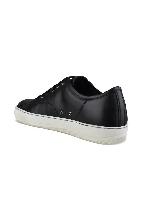 LANVIN Smooth Leather Low-top Sneakers - Black