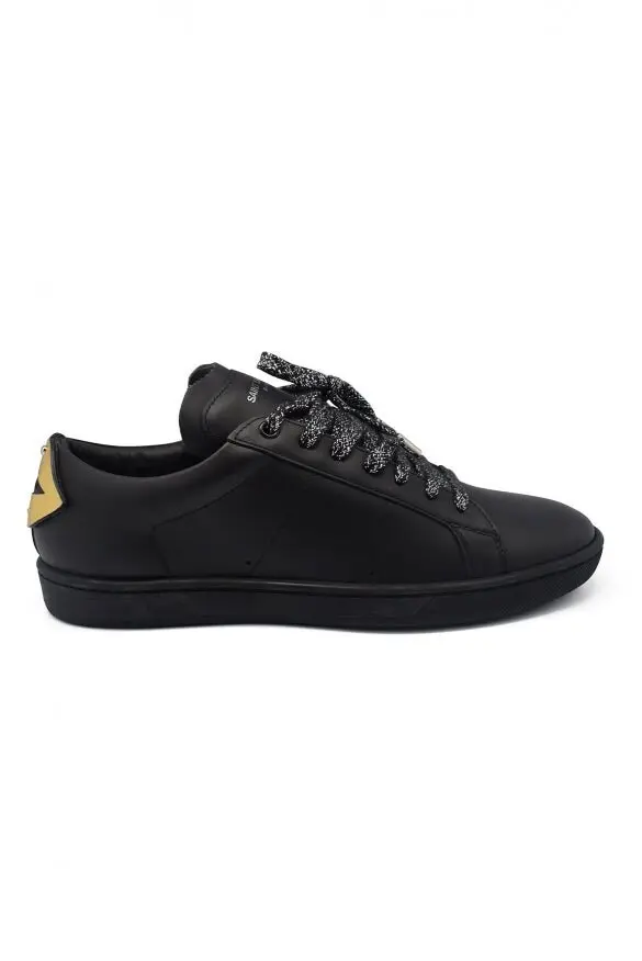 Saint Laurent Court Classic Sl/01 Sneakers With Snakeskin Detail