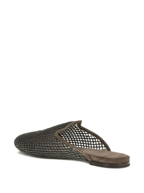 Brunello Cucinelli Open Knit Slip-on Slippers