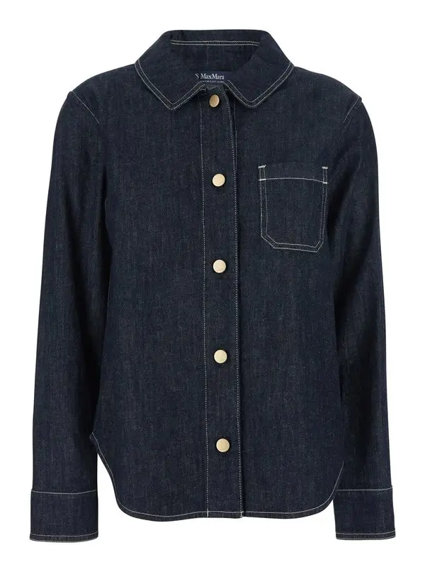 Max Mara Enfasi" Denim Shirt - Multicolor