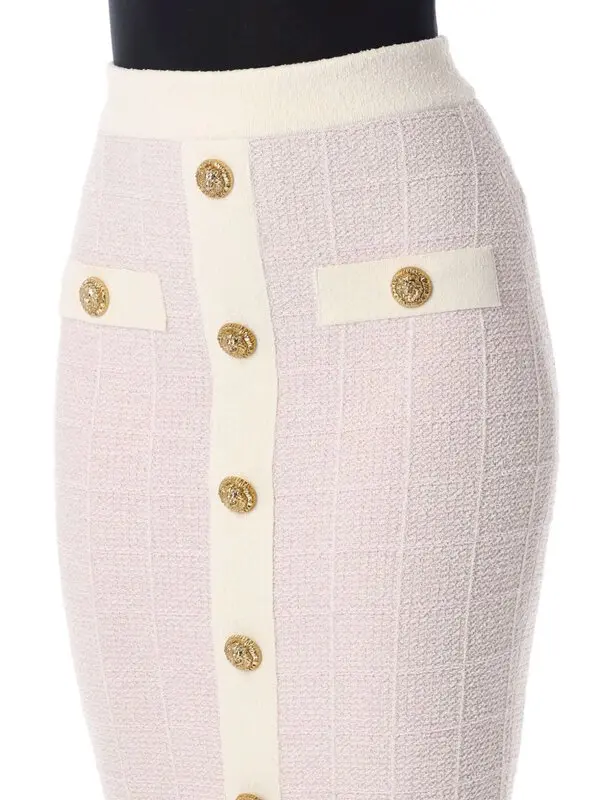 Balmain Tweed Long Skirt