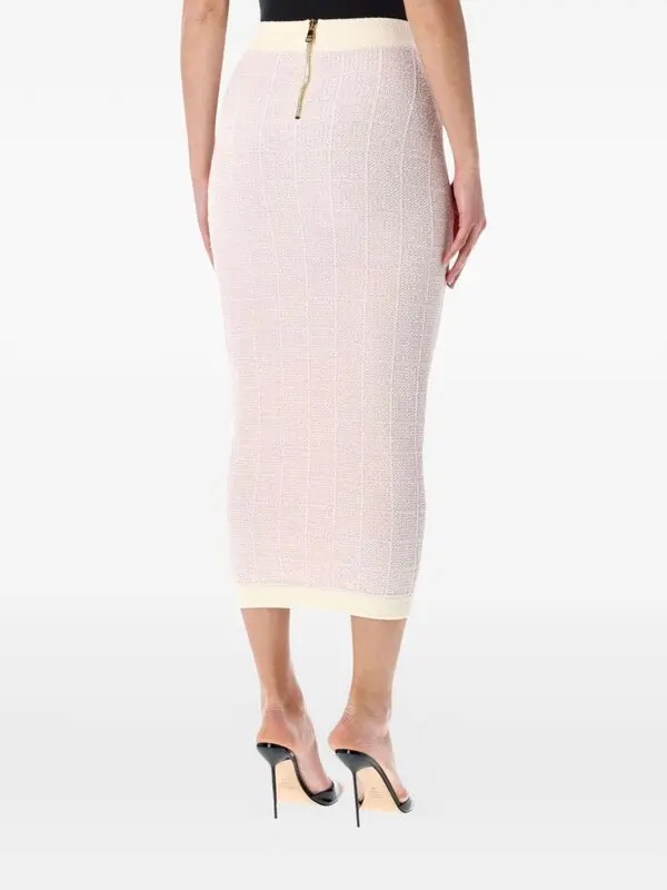Balmain Tweed Long Skirt - Multicolor