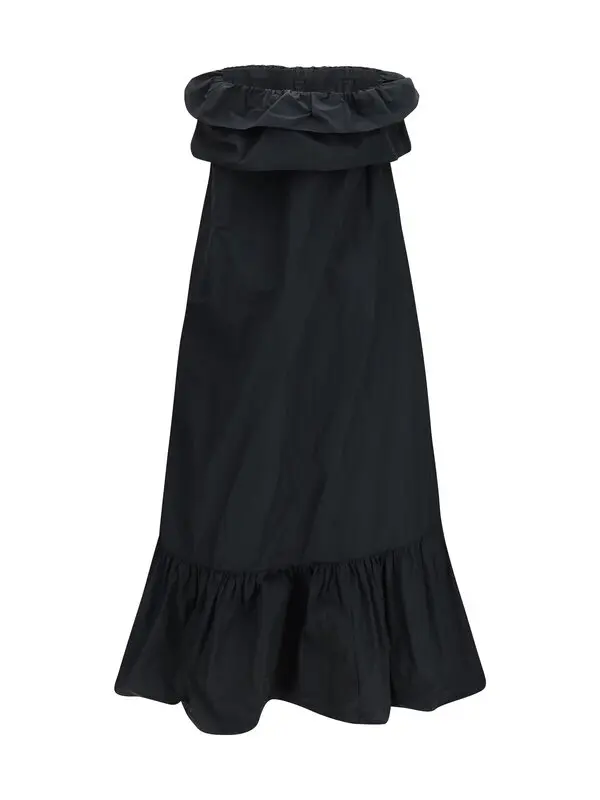 Saint Laurent Sleeveless Country Dress In Technical Canvas