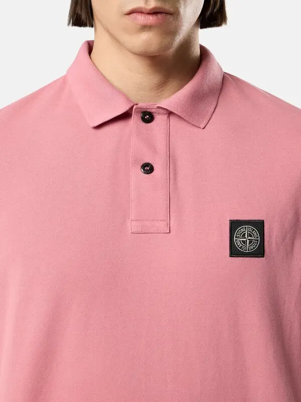 Stone Island Slim Fit Cotton Piqué Polo Shirt - Multicolor