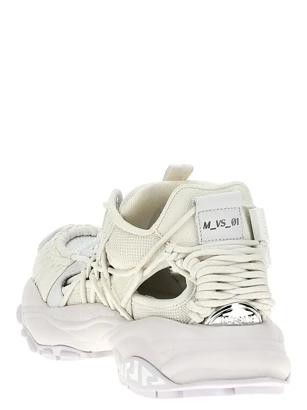 Versace Mercury M_vs_01 Fabric And Leather Sneakers