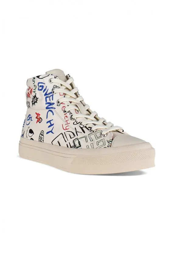 Givenchy High-top Sneakers With Graffiti Print