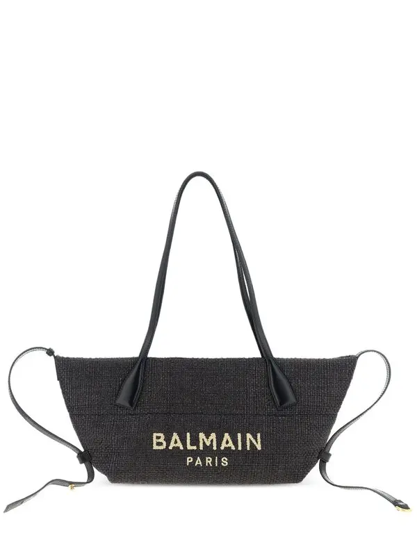 Balmain Track Raffia Tote Bag - Multicolor