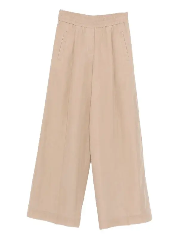 Brunello Cucinelli Cotton Wide Leg Pants