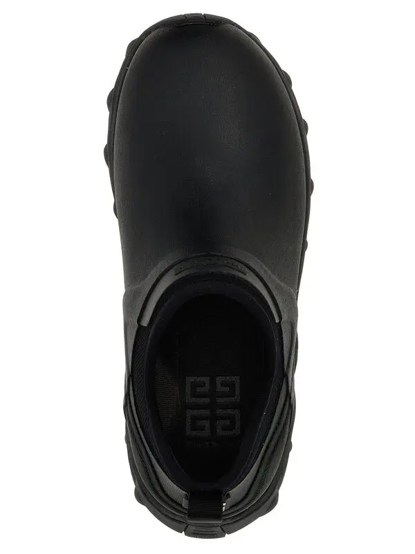 Givenchy Low Rubber Ankle Boots With Textile Details