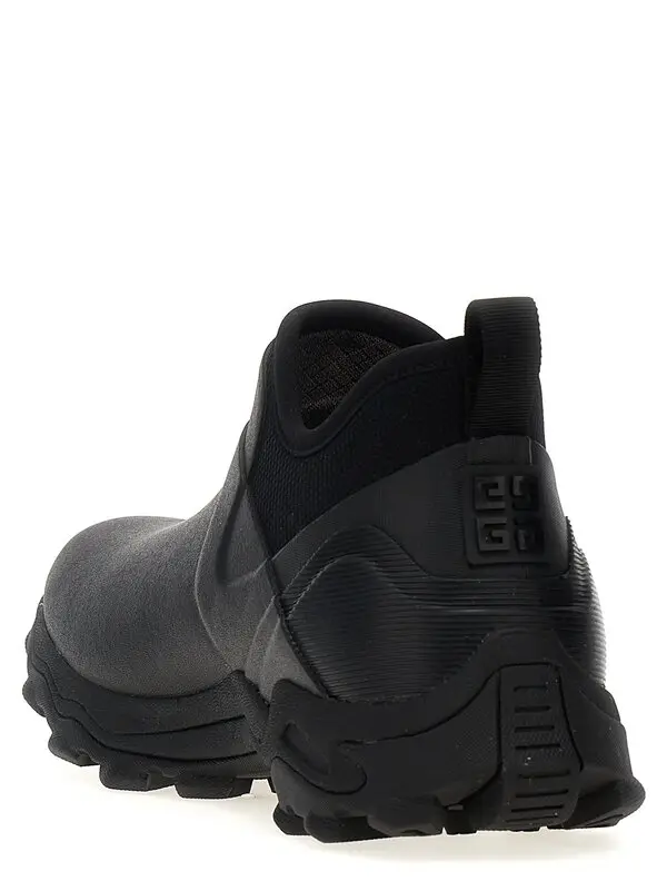 Givenchy Low Rubber Ankle Boots With Textile Details