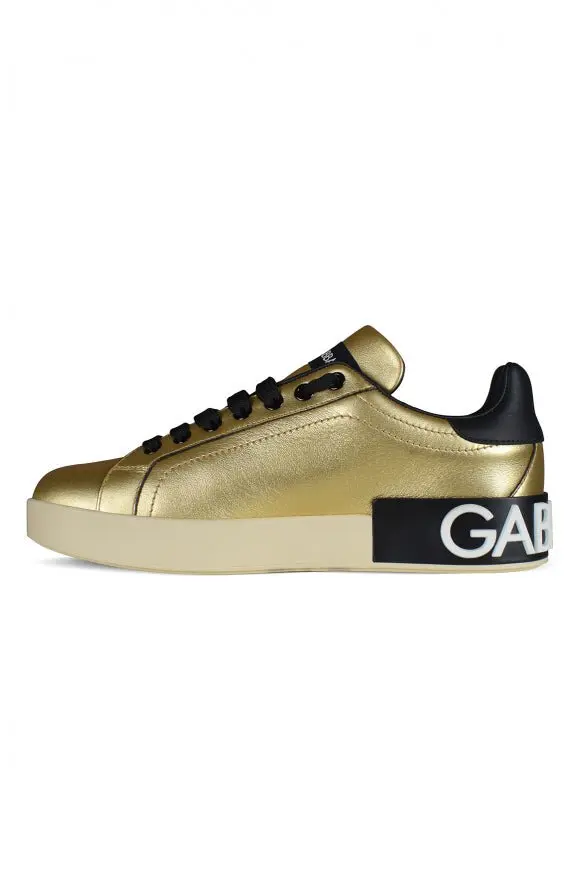 Dolce & Gabbana Portofino Sneakers - Gold