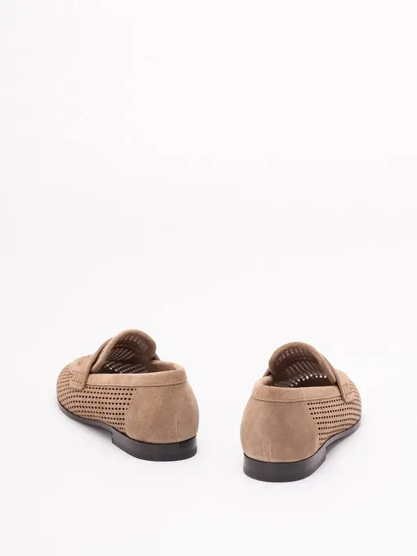 Brunello Cucinelli Perforated Calfskin Loafers - Multicolor