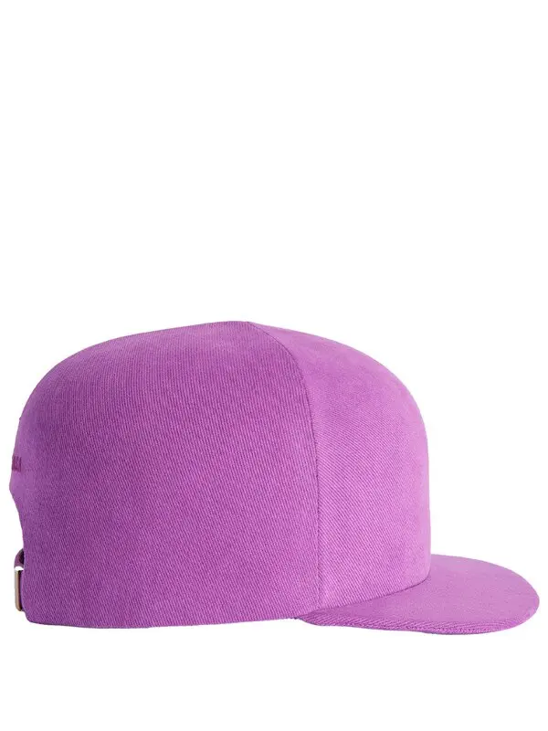 Balenciaga Logo Embroidered Cotton Drill High Rounded Cap - Multicolor