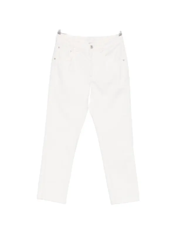 Brunello Cucinelli White Cotton Trousers