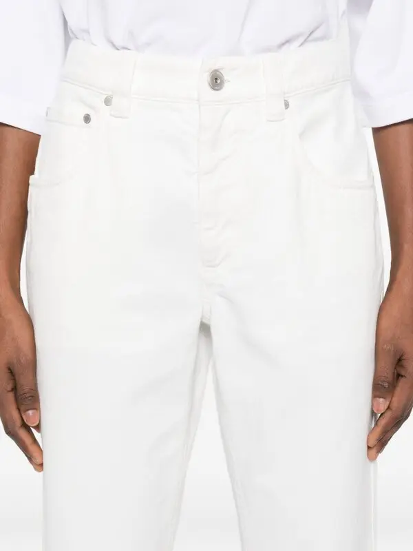 Brunello Cucinelli White Cotton Trousers