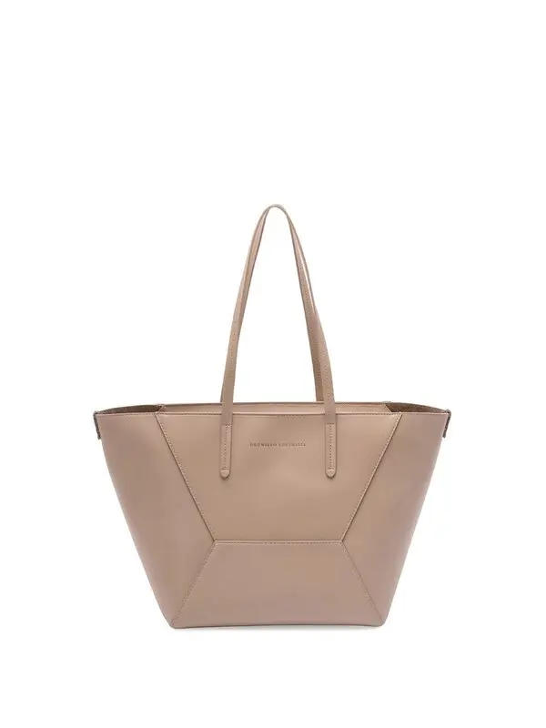 Brunello Cucinelli Calf Leather Tote Bag - Multicolor