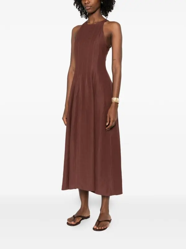 Brunello Cucinelli Linen Blend Long Dress - Multicolor