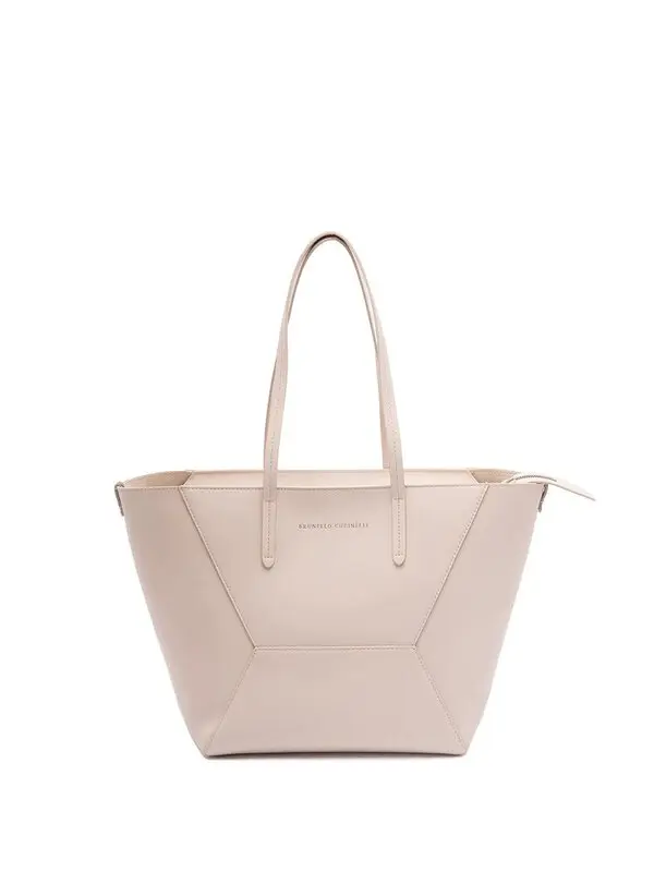 Brunello Cucinelli Calf Leather Tote Bag - Multicolor