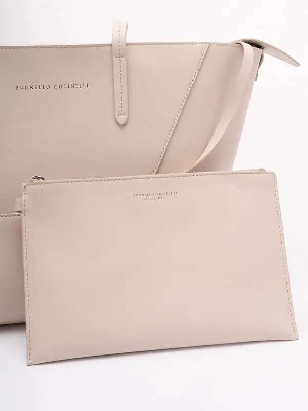 Brunello Cucinelli Calf Leather Tote Bag - Multicolor