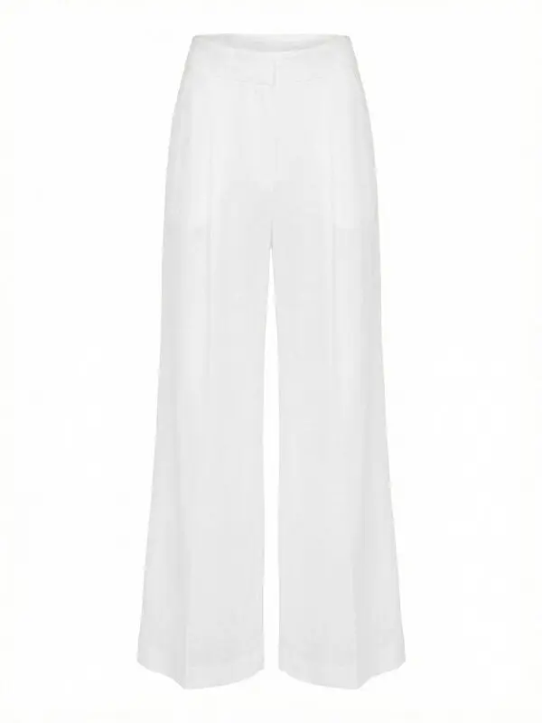 Brunello Cucinelli Wide Leg Cotton Pants - Multicolor