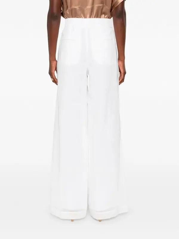 Brunello Cucinelli Wide Leg Cotton Pants - Multicolor