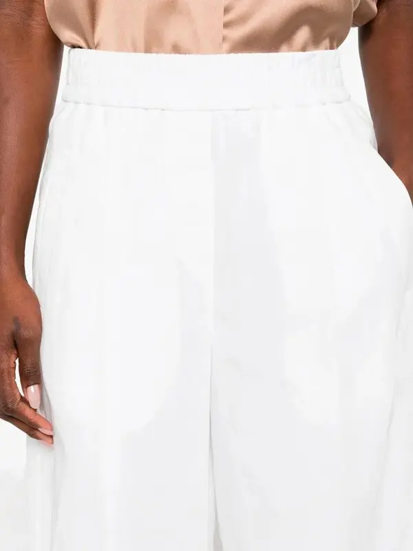 Brunello Cucinelli Wide Leg Cotton Pants - Multicolor