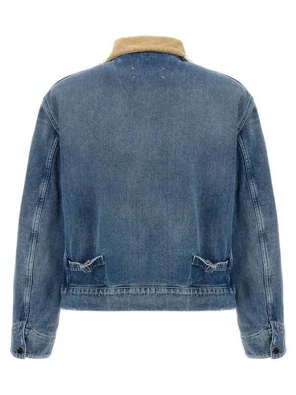 MAISON MARGIELA Denim Jacket With Corduroy Collar