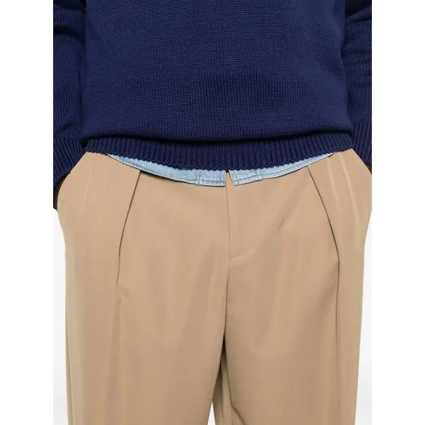 A.p.c. Pleated Wool-blend Trousers - Cream