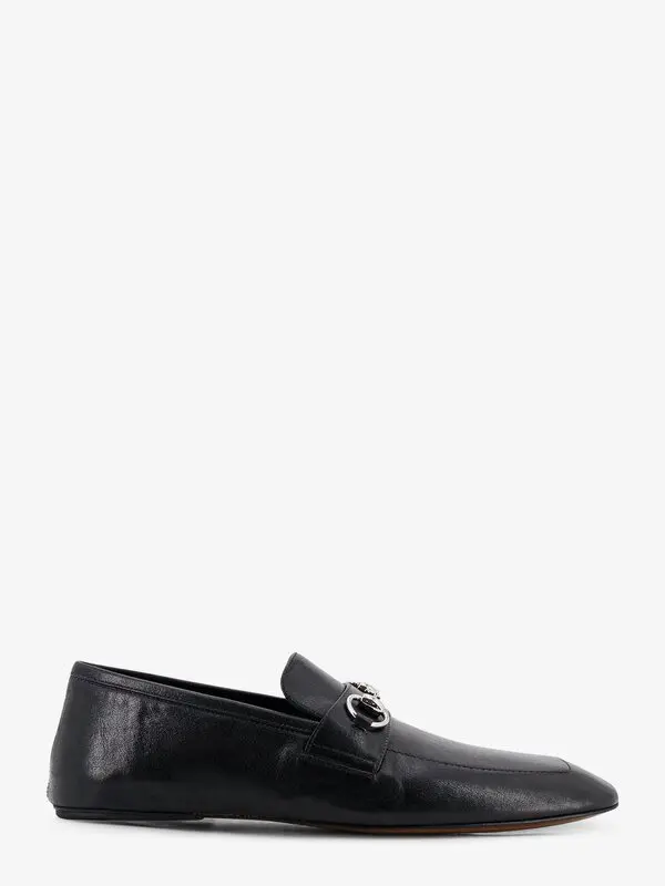 Gucci Leather Loafers With Horsebit Detail - Black