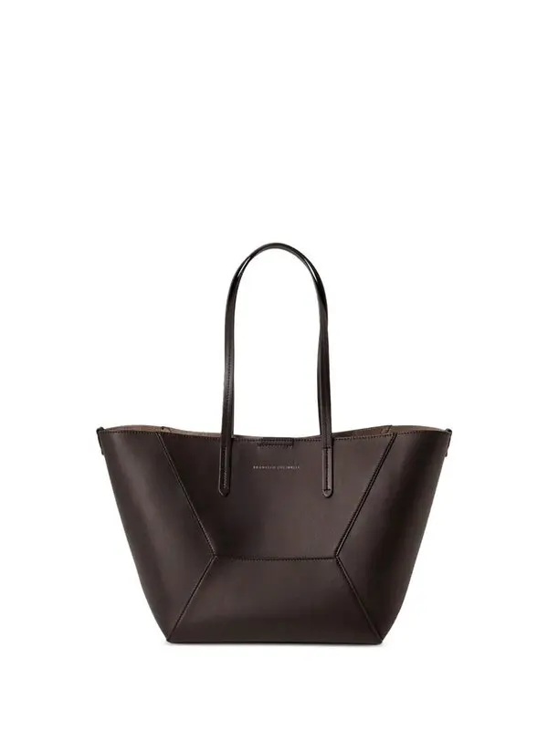 Brunello Cucinelli Calf Leather Tote Bag - Multicolor