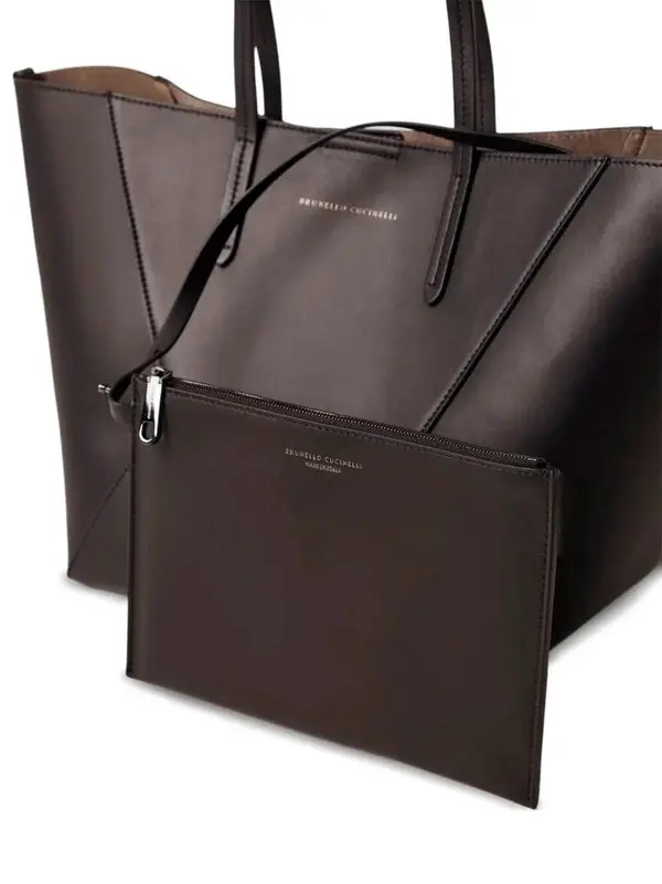 Brunello Cucinelli Calf Leather Tote Bag - Multicolor