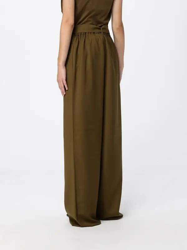 Max Mara Wide Leg Flax Linen & Silk Trousers