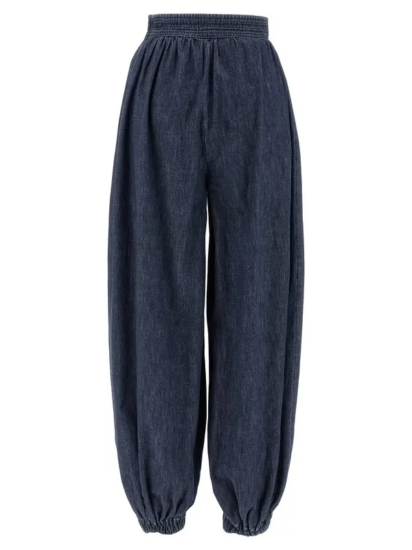 Valentino Garavani Balloon Fit Chambray Denim Pants