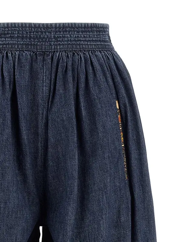 Valentino Garavani Balloon Fit Chambray Denim Pants