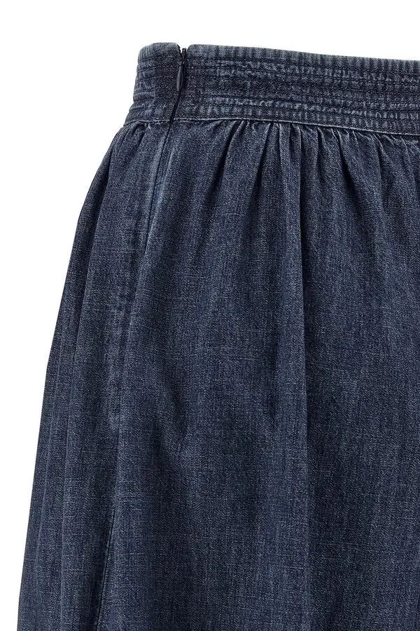Valentino Garavani Balloon Fit Chambray Denim Pants