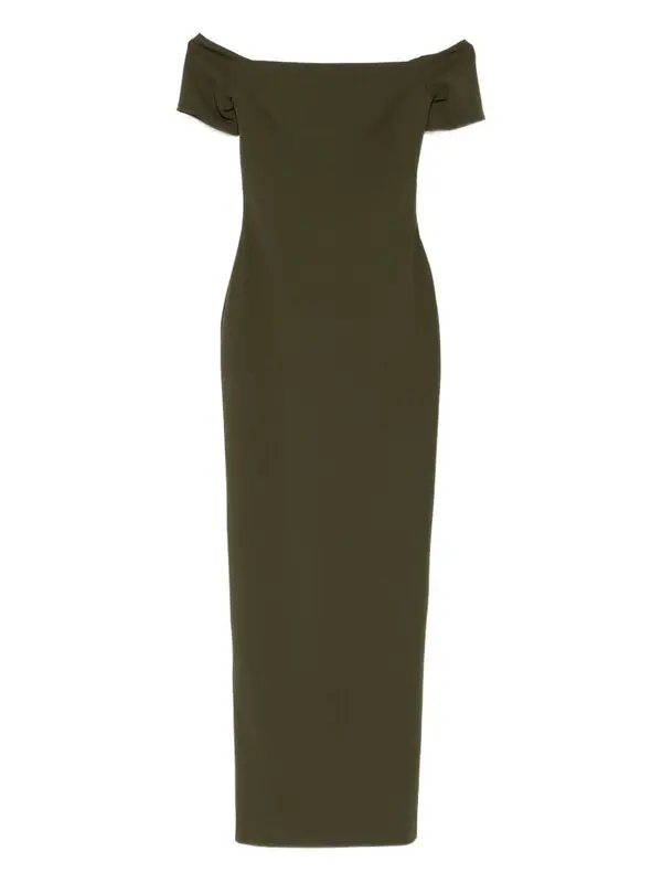 Solace London Nile Maxi Dress Off Shoulder, Short Sleeve - Multicolor