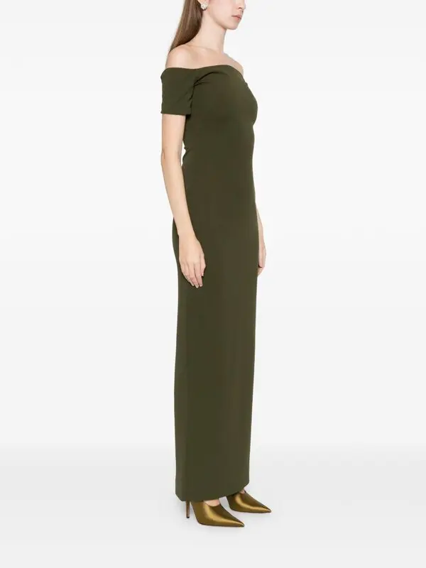 Solace London Nile Maxi Dress Off Shoulder, Short Sleeve - Multicolor