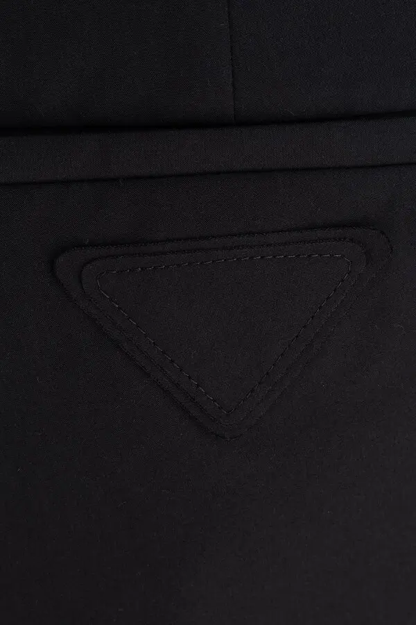 Prada Tailored Trousers With Logo Detail - Multicolor