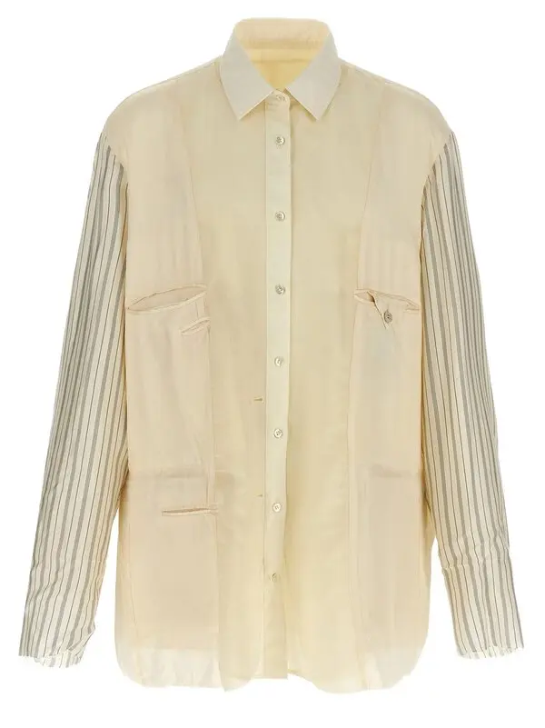 MAISON MARGIELA Anonymity Of The Lining' Bi-material Jacket - Cream