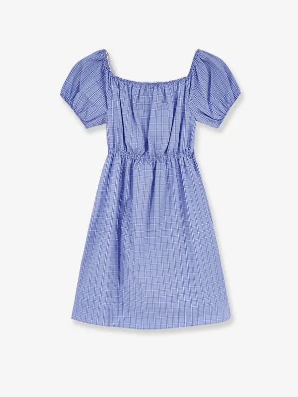 Miu Miu Madras Cotton Mini Dress - Multicolor